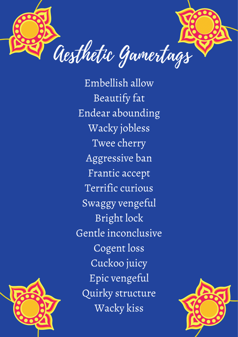 300+ Aesthetic Gamertags Collection - NamesBuddy