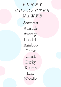 175 Creative Funny Character Names 2025