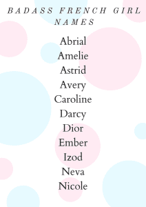 64 Badass French Girl Names - NamesBuddy