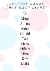 34 Japanese Names That Mean Light - NamesBuddy