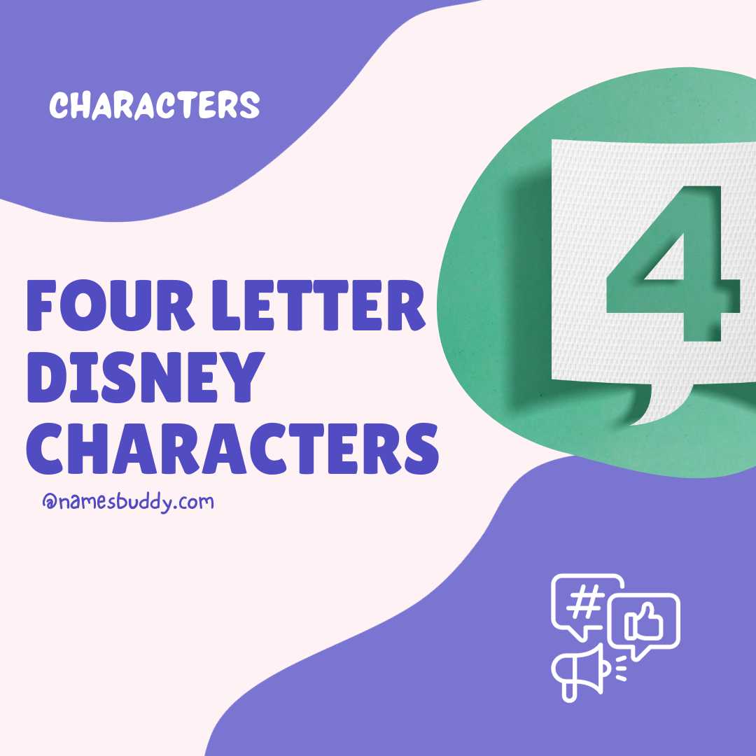 150+ Four Letter Disney Characters - Namesbuddy