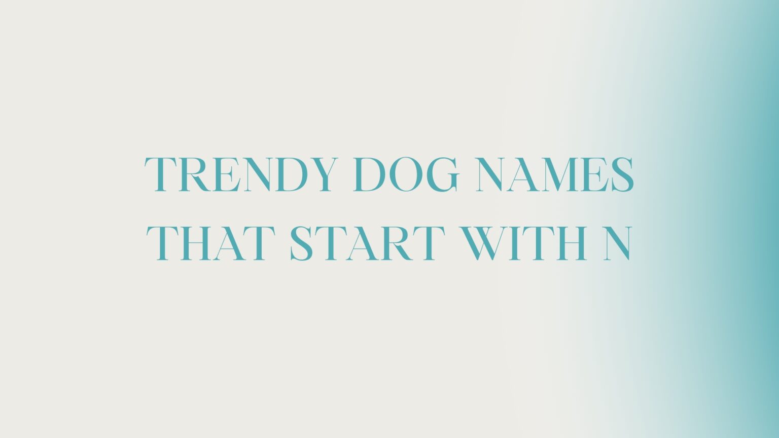 100 Elegant Dog Names