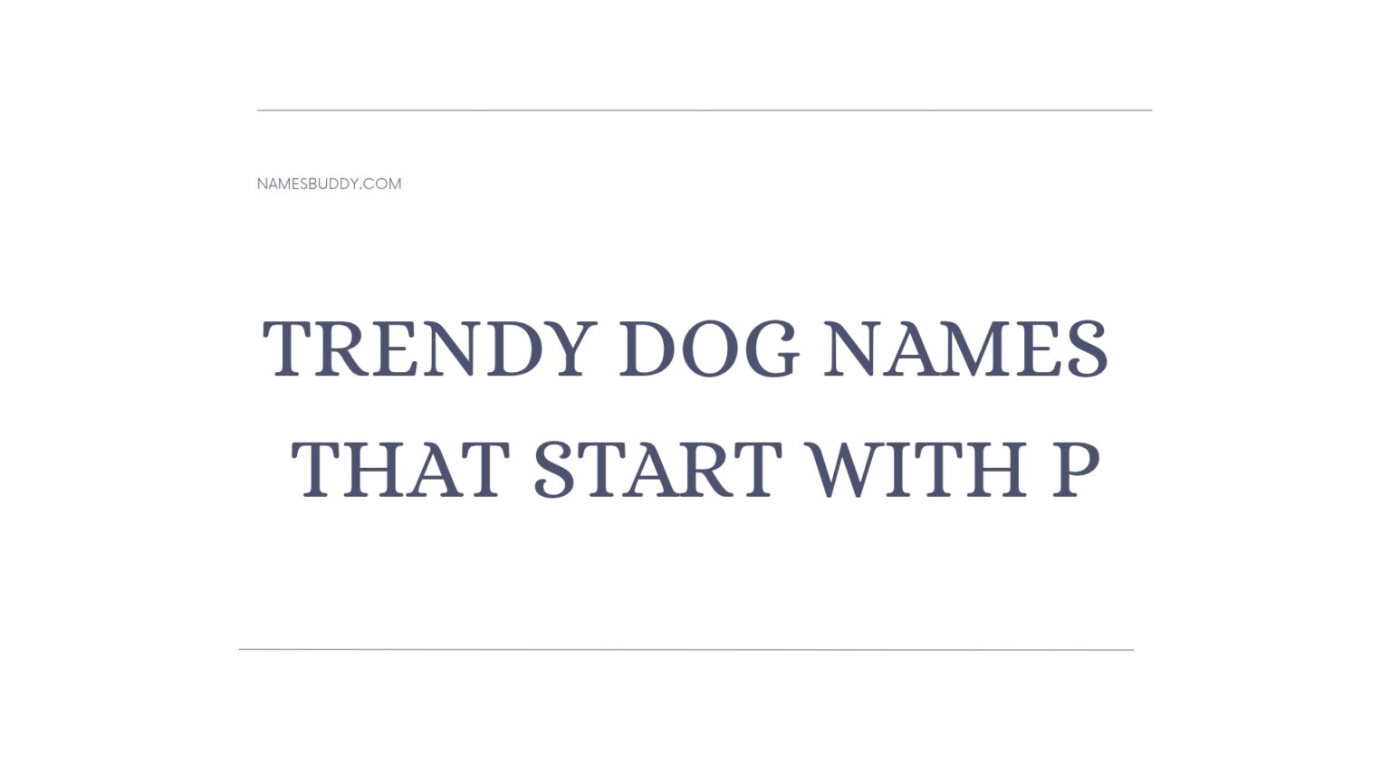 100 Modern Dog Names
